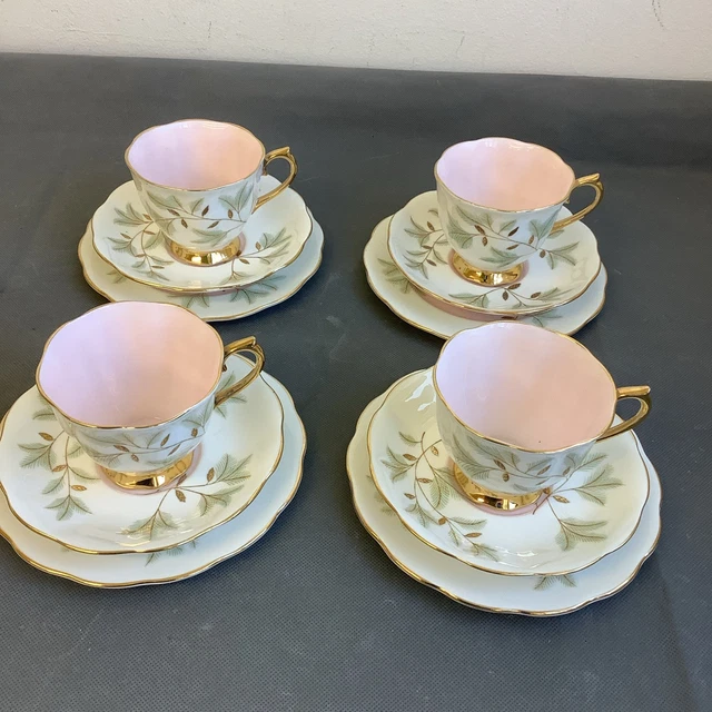 ROYAL ALBERT BRAEMAR Fine Bone China Trio Tea Set Cup Saucer Side Plate ...