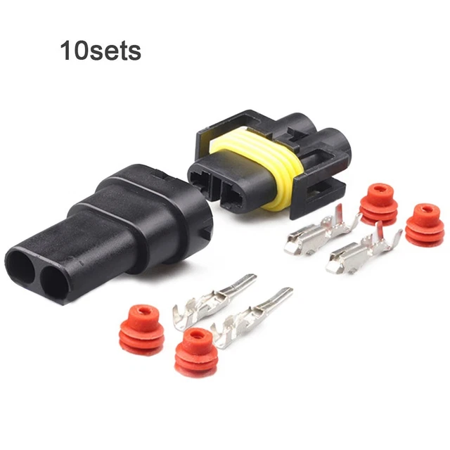 CONNECTEURS TANCHES DURABLES 2 broches fiches filaires scell es (10 ensemb EUR 19,03 - PicClick FR