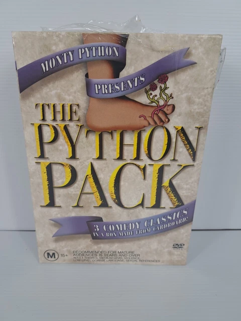 MONTY PYTHON - The Python Pack - 3 DVD Box Set - Region 4 LIKE NEW £11. ...