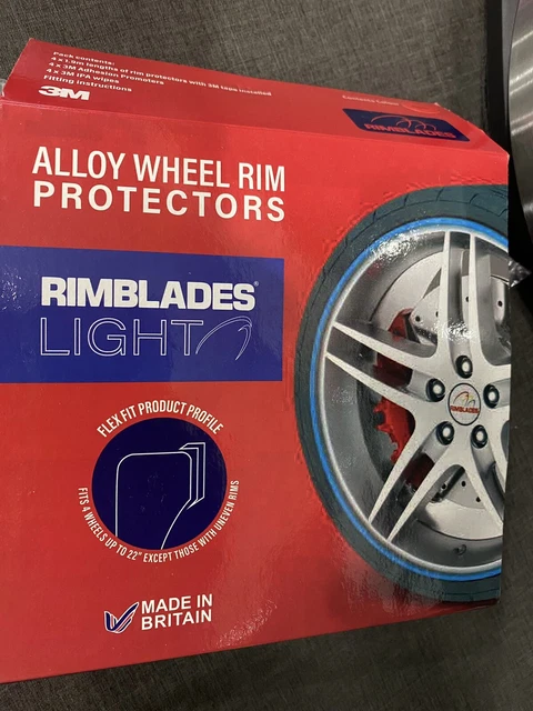 RIMBLADES COLOUR-RED.CAR ALLOY Wheel Rim Edge Protectors Guards Strips ...