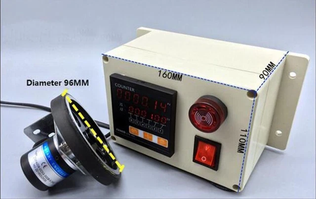 METER COUNTER 300PPR Rotary Encoder Wheel Roll Digital electronic ...