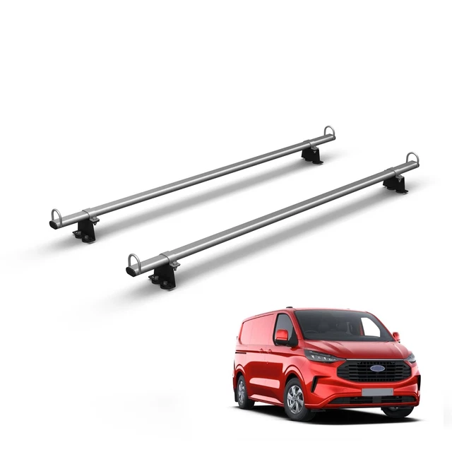 FORD TRANSIT CUSTOM Roof Rack for 2024+ (H1 Roof) 2x Heavy Duty Steel ...
