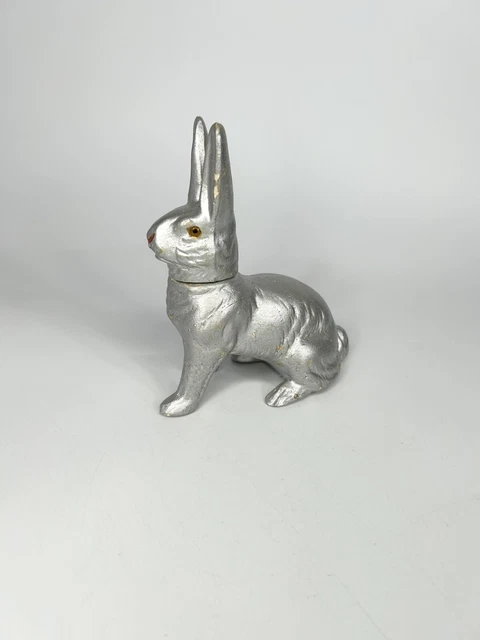 ANTIQUE GERMAN COMPOSITE Paper Mache ? Easter Rabbit Bunny Candy ...