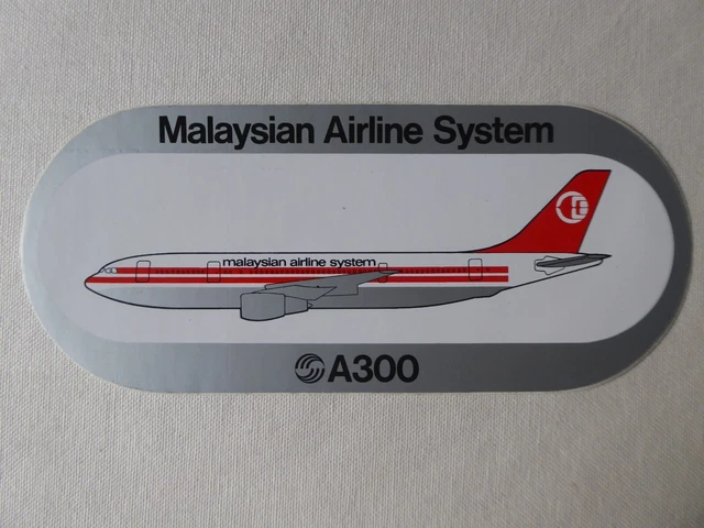 AUTOCOLLANT STICKER AUFKLEBER Airbus A300 Malaysian Airline System EUR ...