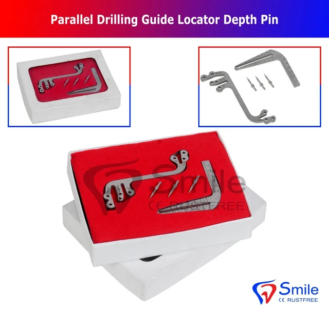 DENTAL IMPLANT SURGICAL Parallel Drilling Guide Locator Depth Pin Gauge ...