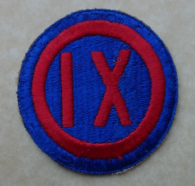 US ARMY 9TH Corps IX Patch - Original Early WW2 Straight Embroidered ...