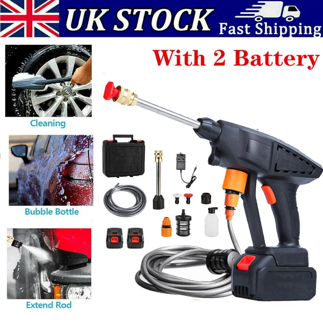 CORDLESS CAR PRESSURE Washer Water High Power Jet Wash Cleaner Portable ...