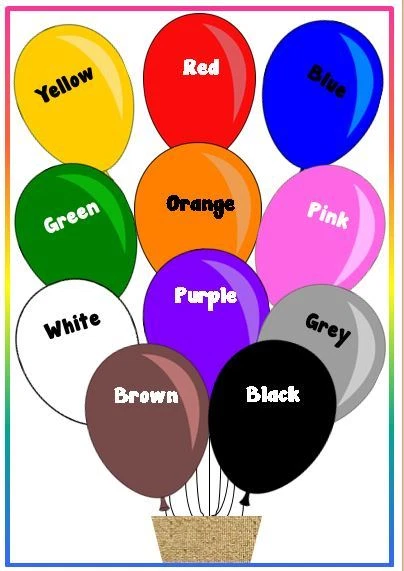 COLOURS ON BALLOONS - A4 Laminated Poster- First Learning- Toddler Eyfs ...