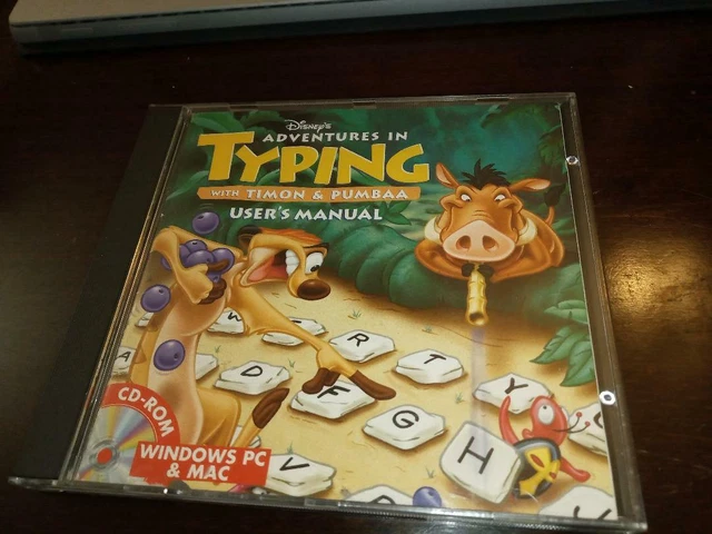 DISNEY ADVENTURES IN Typing with Timon & Pumbaa CD-Rom - WINDOWS PC ...