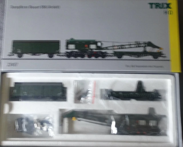 TRIX 23457 (TRACK H0) steam crane type 058 Ardell + original packaging ...