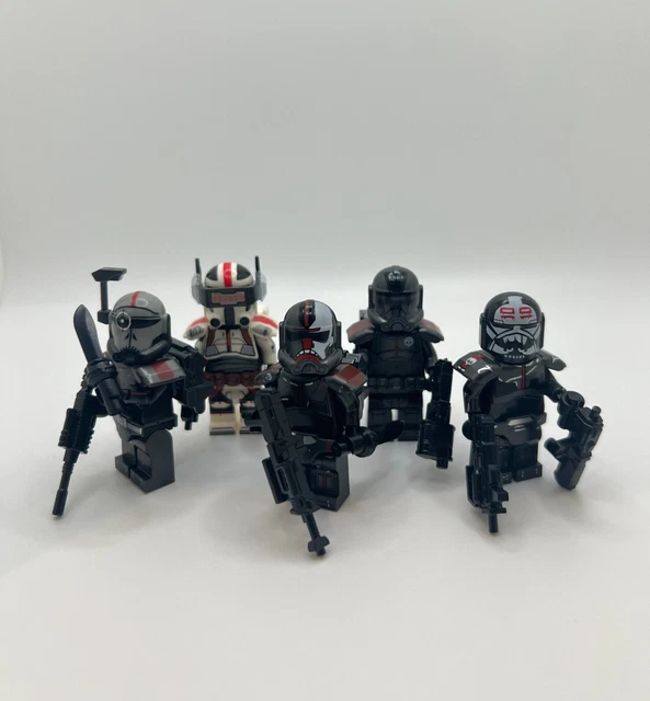 BAD BATCH CUSTOM Minifigures Star Wars Clone Force 99 Elite Black ...