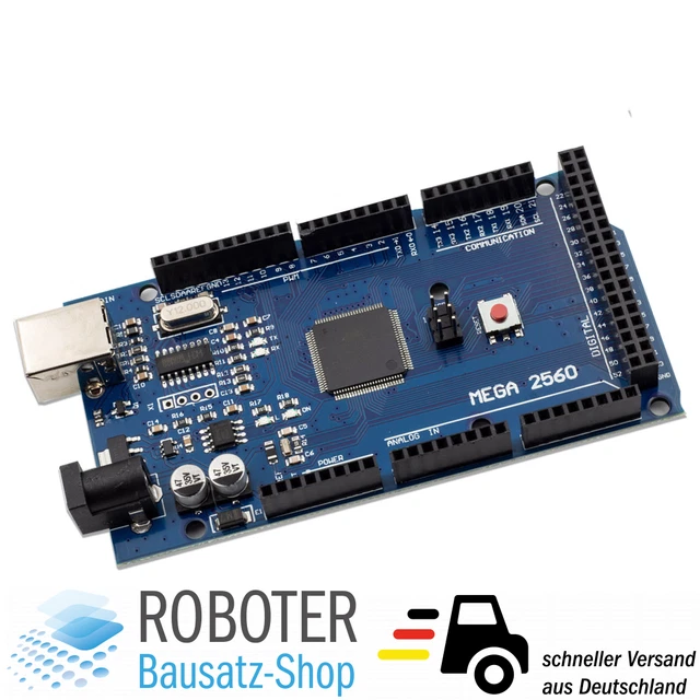MEGA 2560 R3 Arduino kompatibler Mikrokontroller Board Atmel ATmega2560 ...