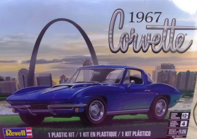 NEW-SEALED-1967 CORVETTE-MODEL CAR Kit-Revell 85-4517-Scale:1/25-Level ...
