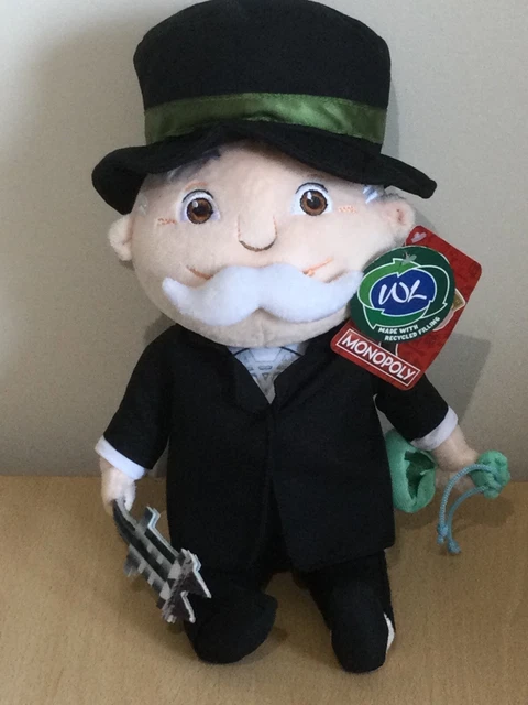 2021 HASBRO MR Monopoly Uncle Pennybags 12” Plush Soft Toy Tagged £10. ...