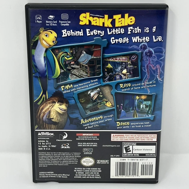 SHARK TALE NINTENDO GameCube DreamWorks No Manual Game & Case Tested ...