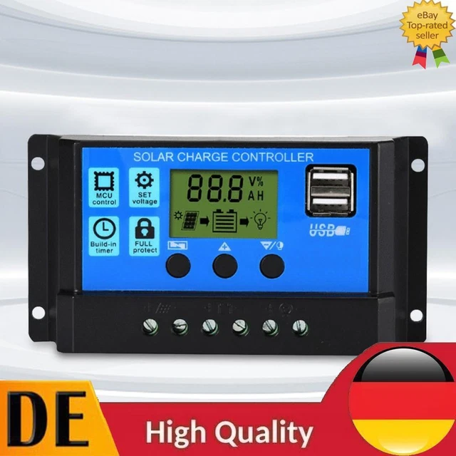 CONTROLLER DI CARICA solare 10A/20A/30A/40A/50A/60A/100A display LCD ...