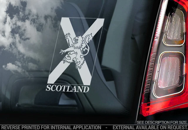 ÉCOSSE VOITURE AUTOCOLLANT,ÉCOSSAIS Lion Drapeau Croix Ecosse Vitre ...