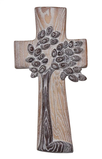 CROIX ARBRE DE Vie en Bois - Croix Moderne Design à Accrocher EUR 66,22 ...