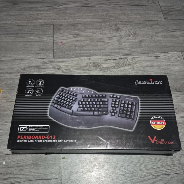 PERIXX PERIBOARD-612 WIRELESS Ergonomic Split Keyboard with Dual Mode 2 ...