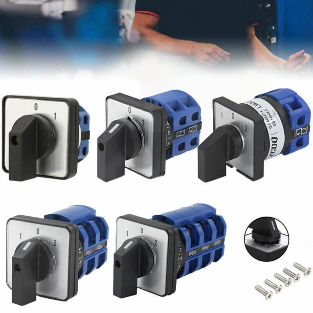 LW26 ROTARY CAM CHANGEOVER SELECTOR CONTROL SWITCH PANEL 2/3 Positions ...