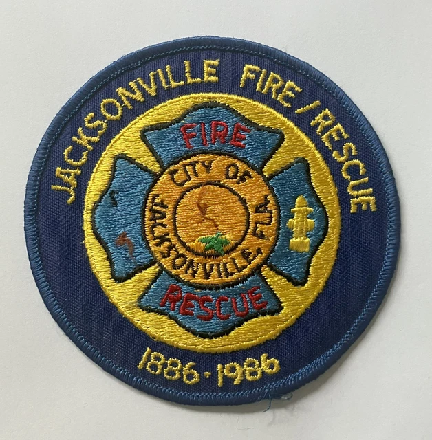 JACKSONVILLE FLORIDA FIRE & Rescue 1886-1986 centenary patch $13.17 ...