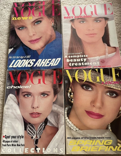 VINTAGE VOGUE MAGAZINE Bundle 1983 Jan - Nov Plus Spring Beauty Special ...