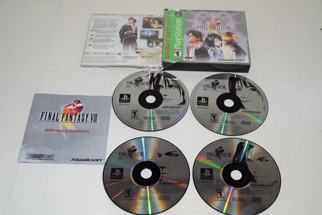 FINAL FANTASY VIII 8 PS1 (Sony PlayStation 1, 1999) Game 4 Discs & Walkthrough EUR 12,41 ...