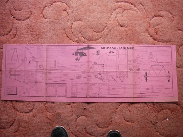 AEROMODELLER PLANS OF Morane Saulnier scale WW1 Biplane model 36 ...