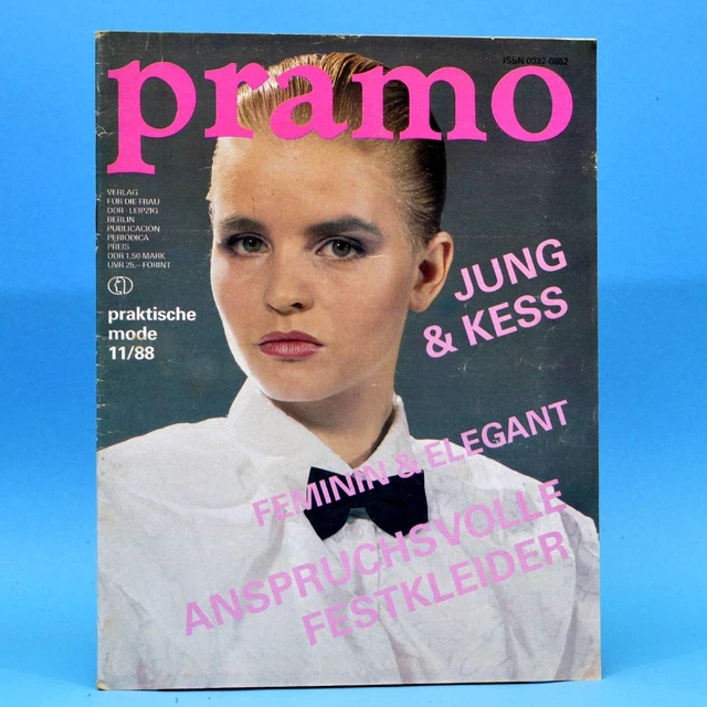 DDR PRAMO 11/1988 Praktische Mode Schnittmuster Jugendmode Festmodelle ...