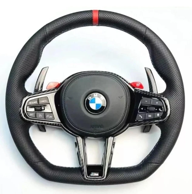 GENUINE BMW M Performance Luxury Steering Wheel Alcantara Carbon Fibre ...