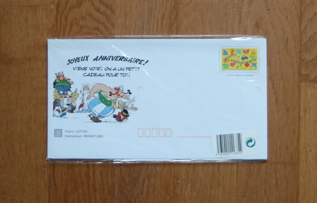 FRANCE PAP 3046 Joyeux Anniversaire Asterix Enveloppe+Carte Pret A Poster EUR 2,00 - PicClick FR
