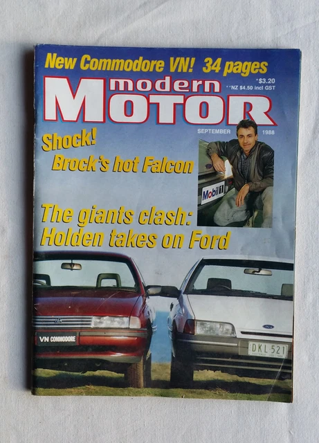 1988 MODERN MOTOR Magazine VN Holden Commodore EA Ford Brock Falcon Mag ...