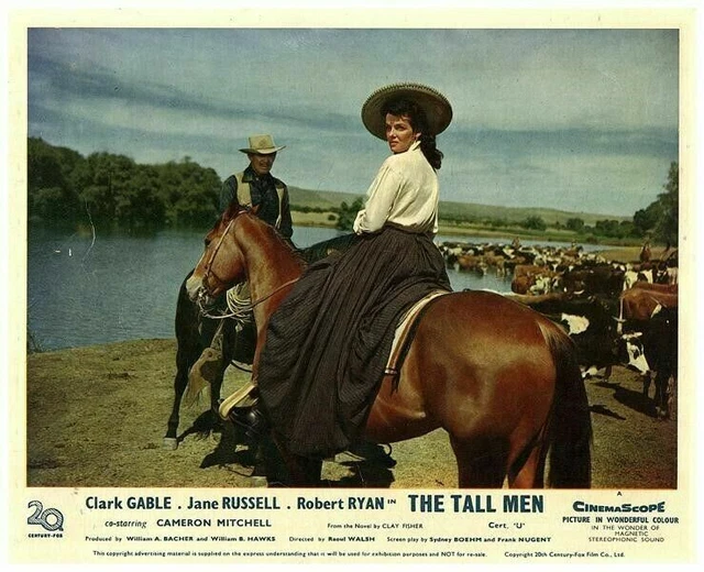 IL ALTO UOMO Originale Lobby Scheda Jane Russell Clark Gable Bestiame ...