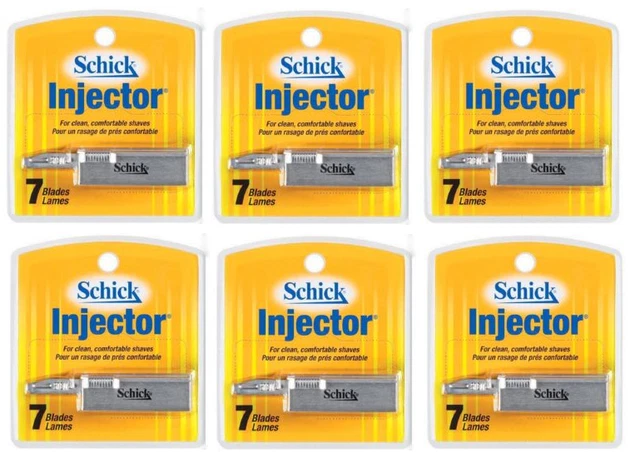 SCHICK INJEKTOR EINSEITIGE Nachfüllklingen 7 Ct 1 Ea (6er-Pack) EUR 39 ...