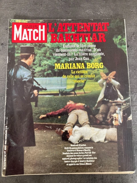PARIS MATCH N°1627 1/8/1980 Liebermann attentat Bakhtiar Iran Téhéran ...