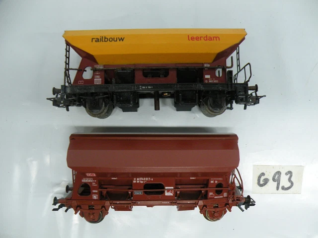 MÄRKLIN SPUR H0 46301 Schwenkdachwagen + 4631 ? Selbstentladewagen ...