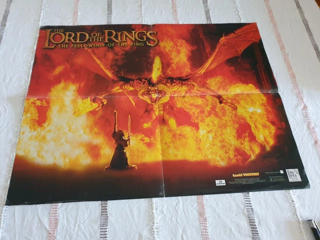 WARHAMMER LOTR LORD of The Rings Fellowship Balrog Poster 440MM x 570MM ...
