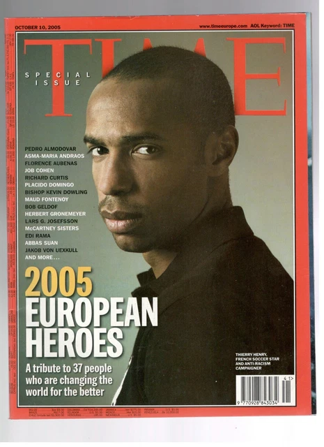 MAGAZINE TIME OCTOBER 10, 2005 France Thierry Henry Soccer Star ...