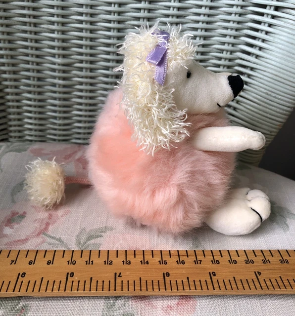BNWT JELLYCAT 5& Puffball Poodle Puppy Dog Soft Toy Doudou Peach Pink ...