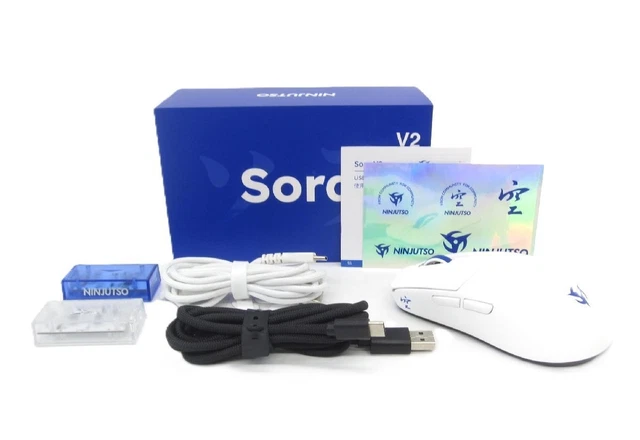 NINJUTSO SORA V2 Wireless Gaming Mouse White Lightweight Optical 5 ...