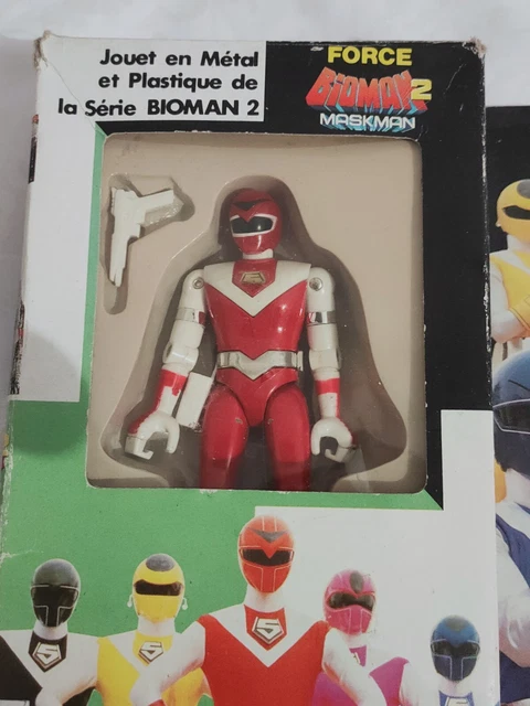 BIOMAN 2 FORCE Maskman Bandai 1987 rare boîte française jouet métal et ...
