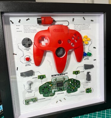 NINTENDO GAMECUBE SILVER Controller Original Teardown Wall Frame EUR ...