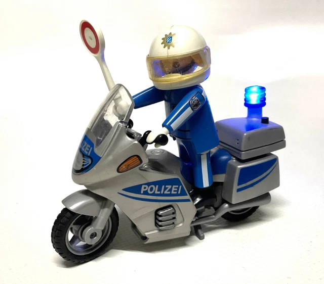 PLAYMOBIL KONVOLUT * 5180 * Polizei Motorrad * mit LED Blaulicht / Licht EUR 6,99 - PicClick DE