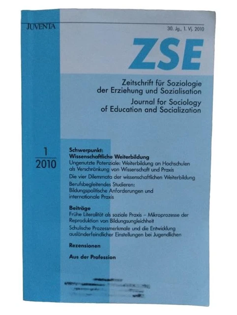 ZSE ZEITSCHRIFT FÜR Soziologie der Erziehung und Sozialisation 1/2010 ...