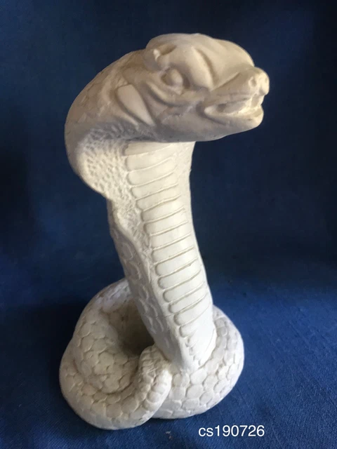 VINTAGE MID CENTURY Modern Plaster Cobra Snake Statue Figure 1960s ...