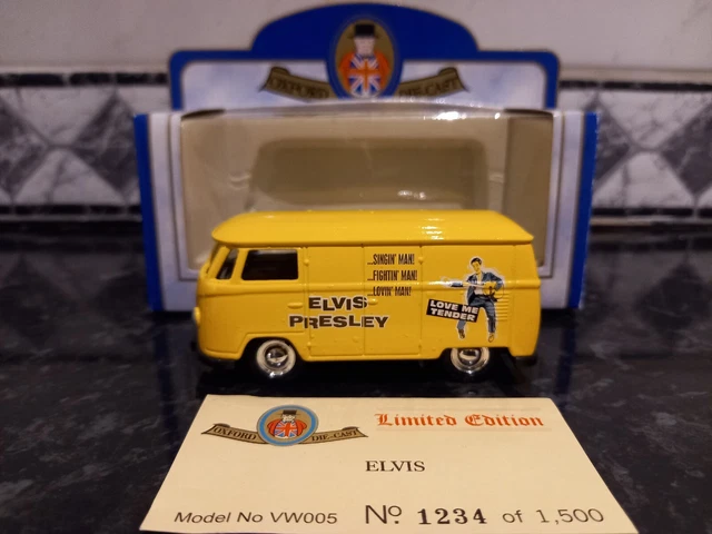 OXFORD DIECAST VW VAN - ELVIS PRESLEY VW005 - Rare Limited Edition £49. ...