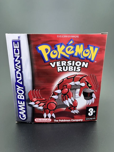 BOITE JEUX GAMEBOY Pokemon Version Rubis FR GBA Game Boy + Plateau Cale ...
