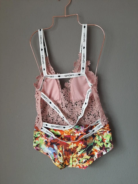 WUNDERSCHÖNES POLE DANCE outfit Bunt 🩷 Rosa 💛 M Dragonfly EUR 17,00 ...