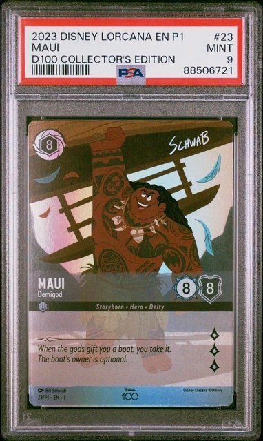 Disney Lorcana Maui Demigod D100 Sammleredition Promo Bewertet Psa 9 Neuwertig Eur 184