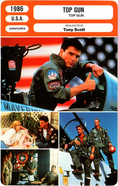 TOP GUN - Tom Cruise - Kelly McGillis - Aushangfoto A3 29x42cm gefaltet ...